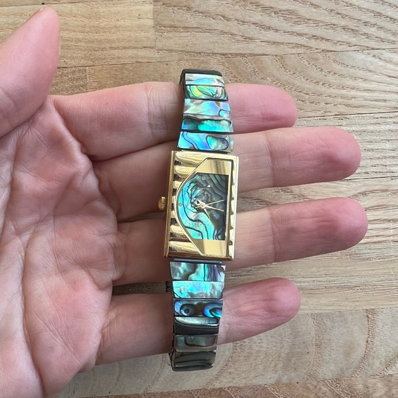 la express | Accessories | La Express Ladies Rectangular Abalone Gold ...